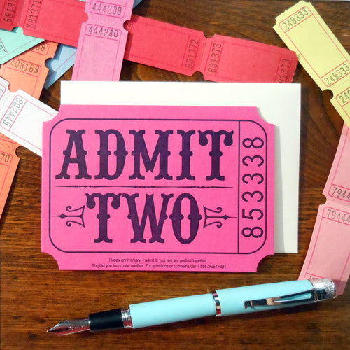 admit two ticket – a. favorite design
