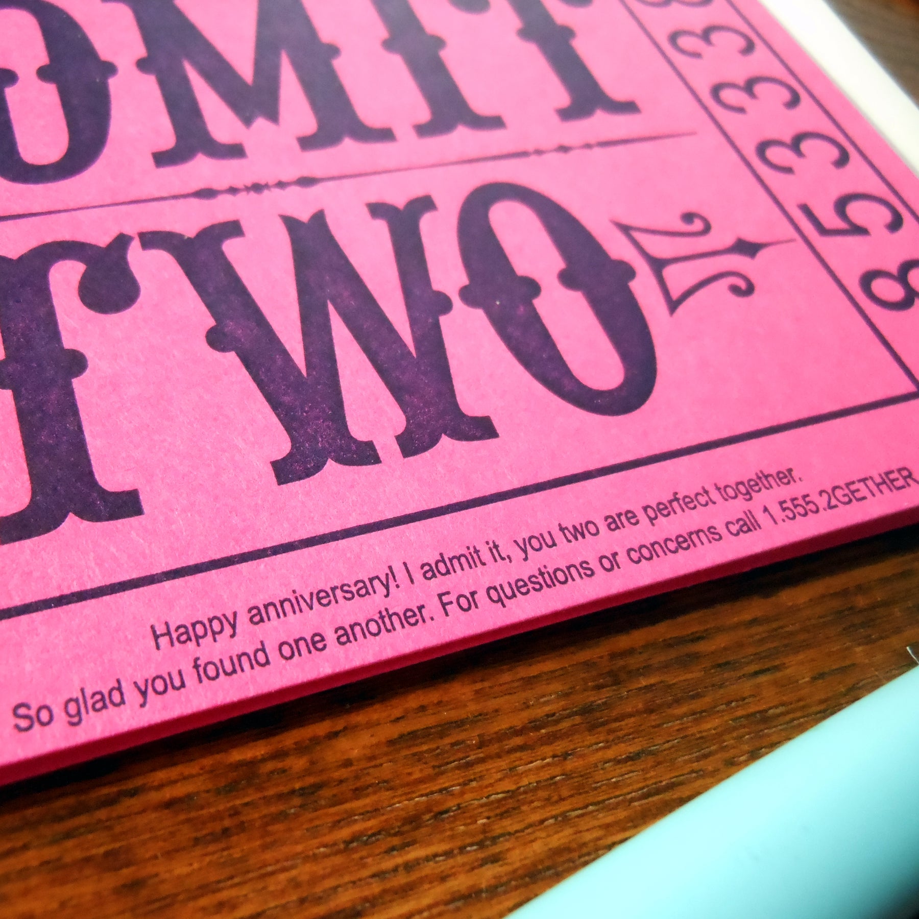 admit two ticket – a. favorite design
