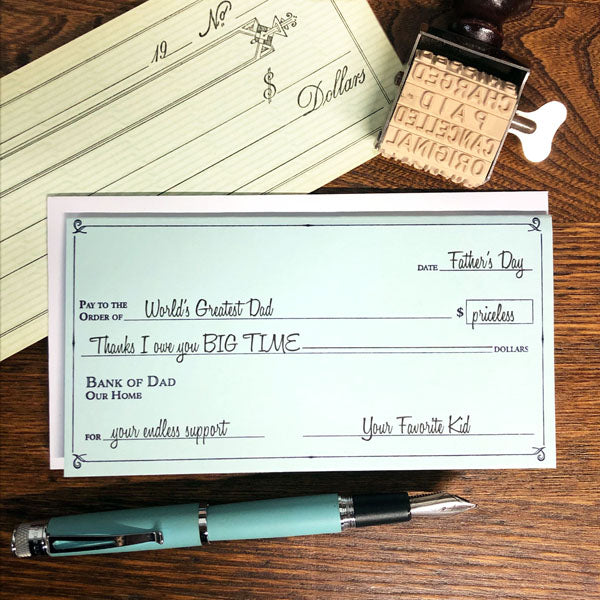 bank of dad check – a. favorite design