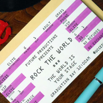 grad rock ticket – a. favorite design