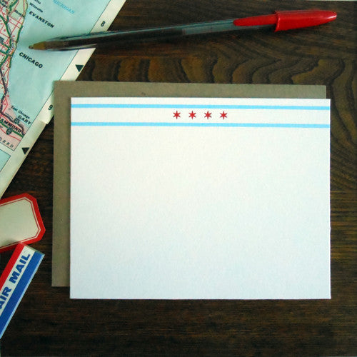 chicago flag flat note set – a. favorite design
