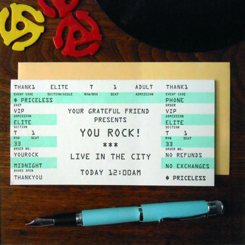 you rock concert ticket – a. favorite design